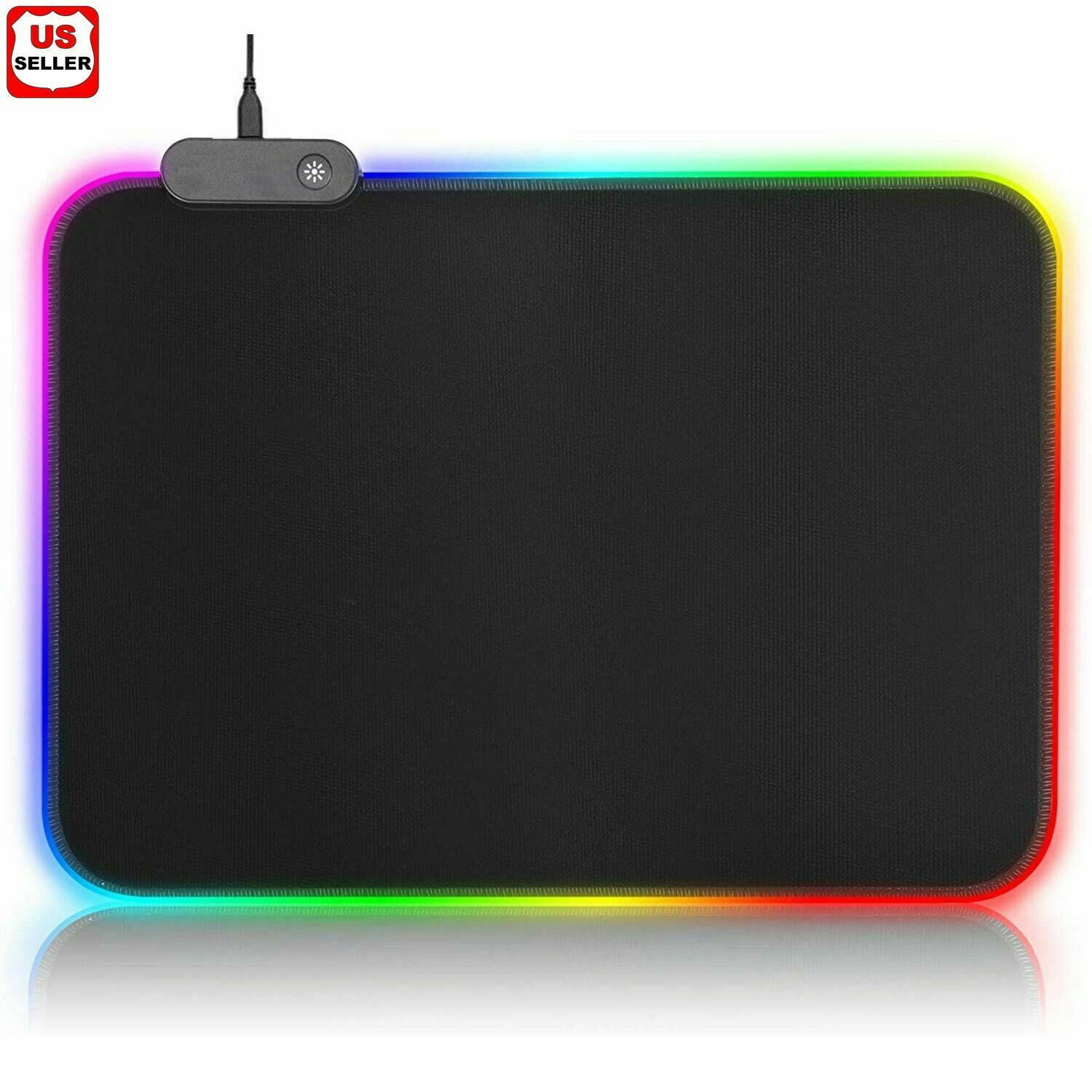 RGB Gaming Mouse Mat Pad, LED Mouse Mat with Non-Slip Rubber Base, 9 ...
