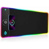 RGB Gaming Mouse Pad with 15W Wireless Charging, LED Mouse Pad with 10 ...
