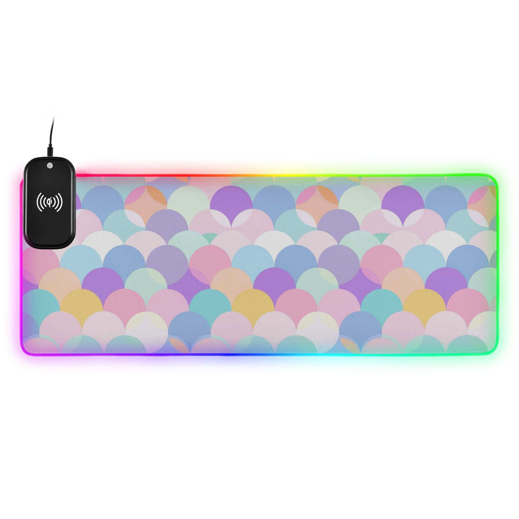 RGB Gaming Mouse Pad 15W Wireless Charging Large Waterproof Desk Mat 13 ...