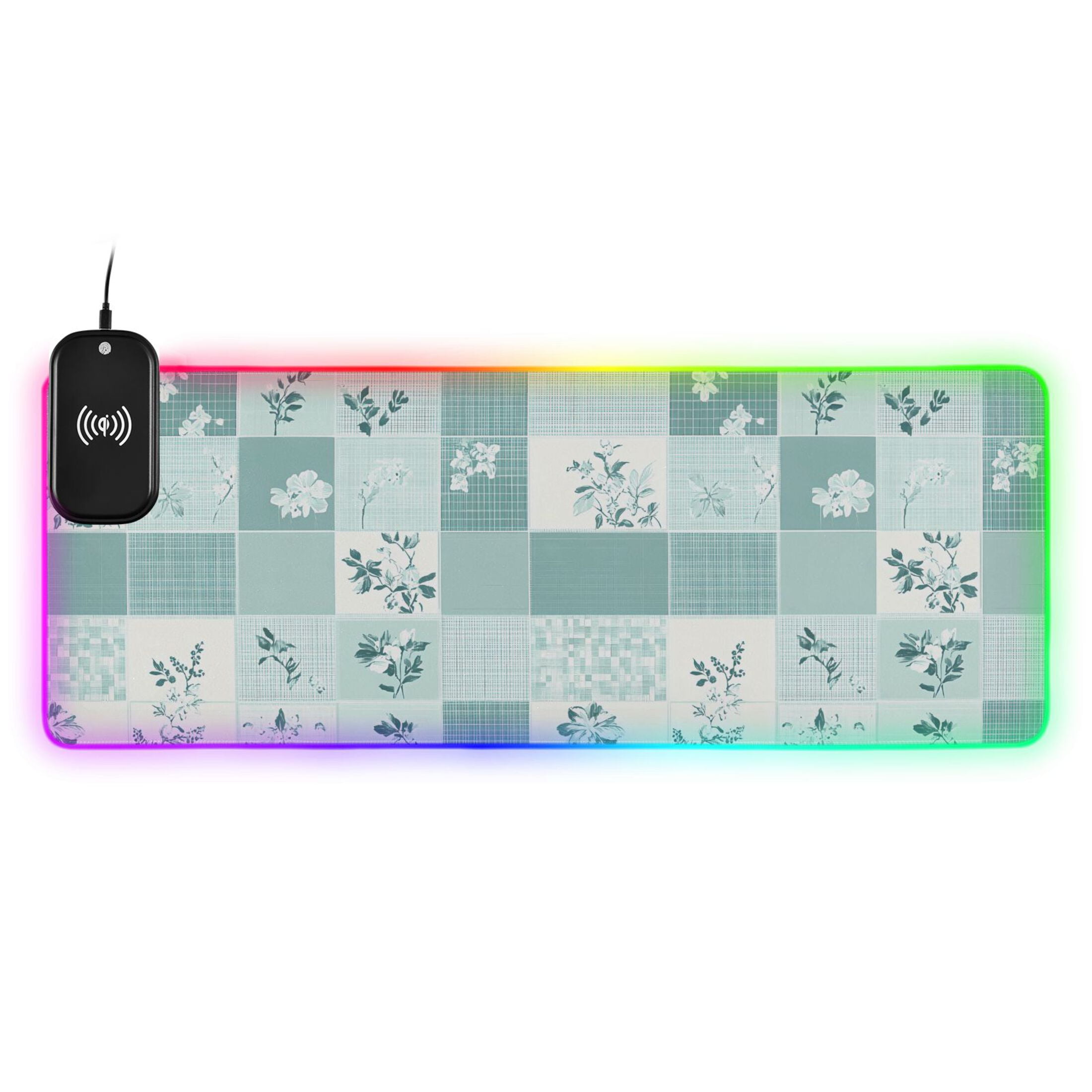 RGB Gaming Mouse Pad 15W Wireless Charging Large Waterproof Desk Mat 13 ...