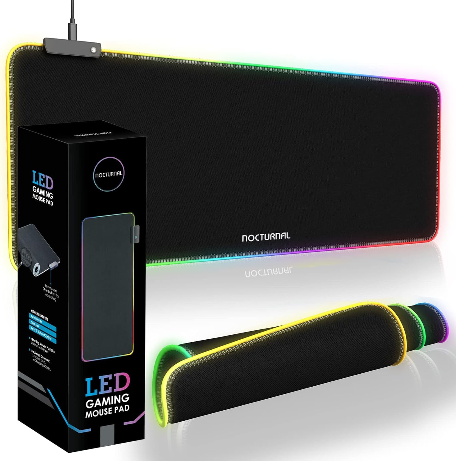 RGB Gaming Mouse Pad, Large Mouse Pad, Mousepad Gaming, XXL Mouse Pad 31.5x11.8, Keyboard and ...