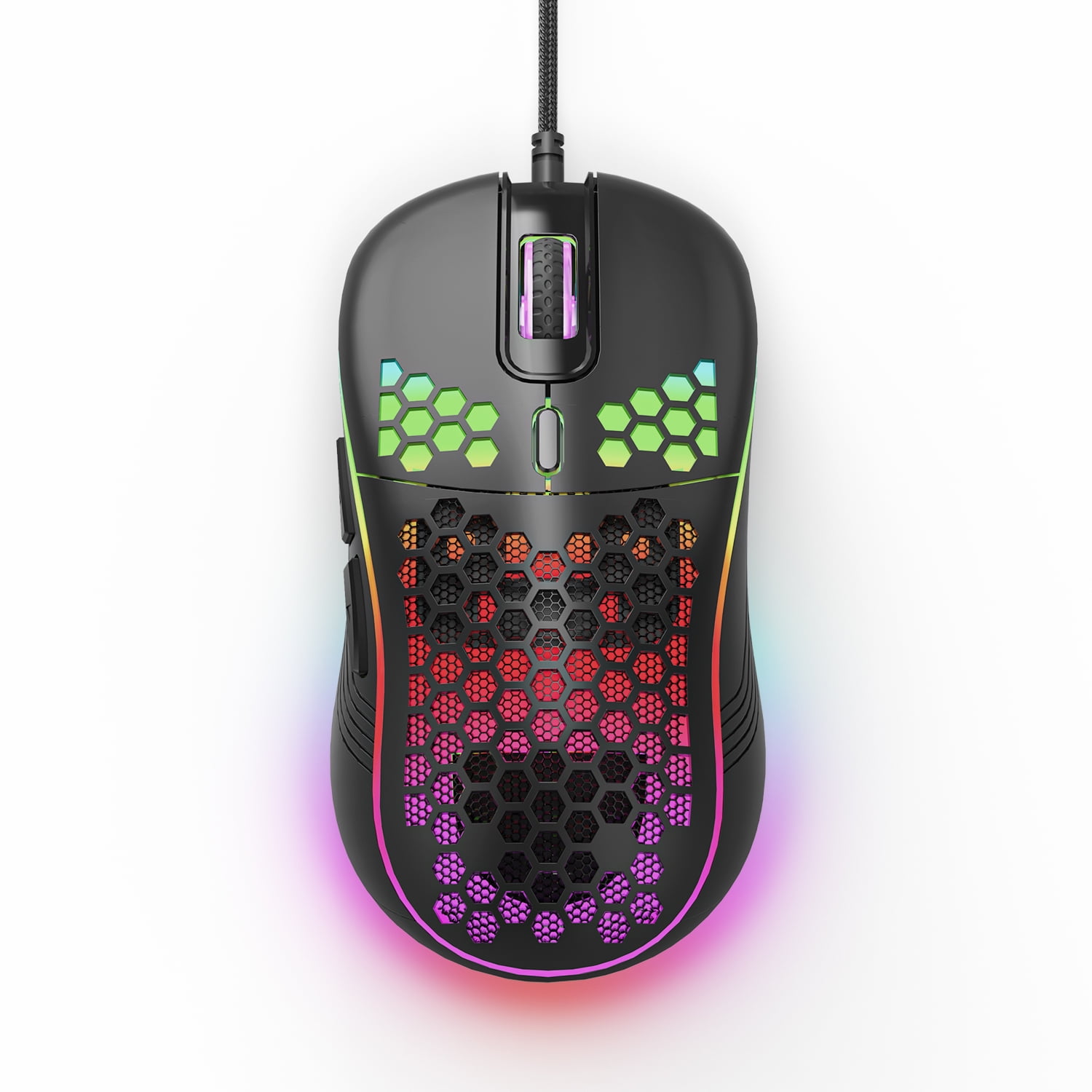 RGB Gaming Mouse SGEYR Lightweight Honeycomb Wired Ergonomic Mice with ...