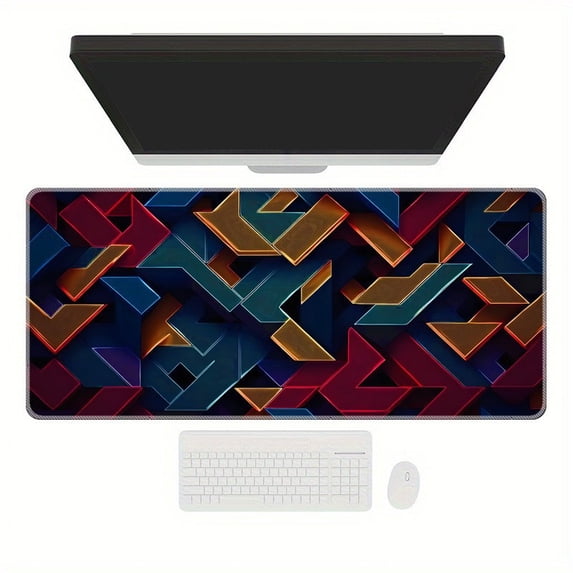 RGB Gradient Brick Pattern Gaming Desk Mat - Walmart.com