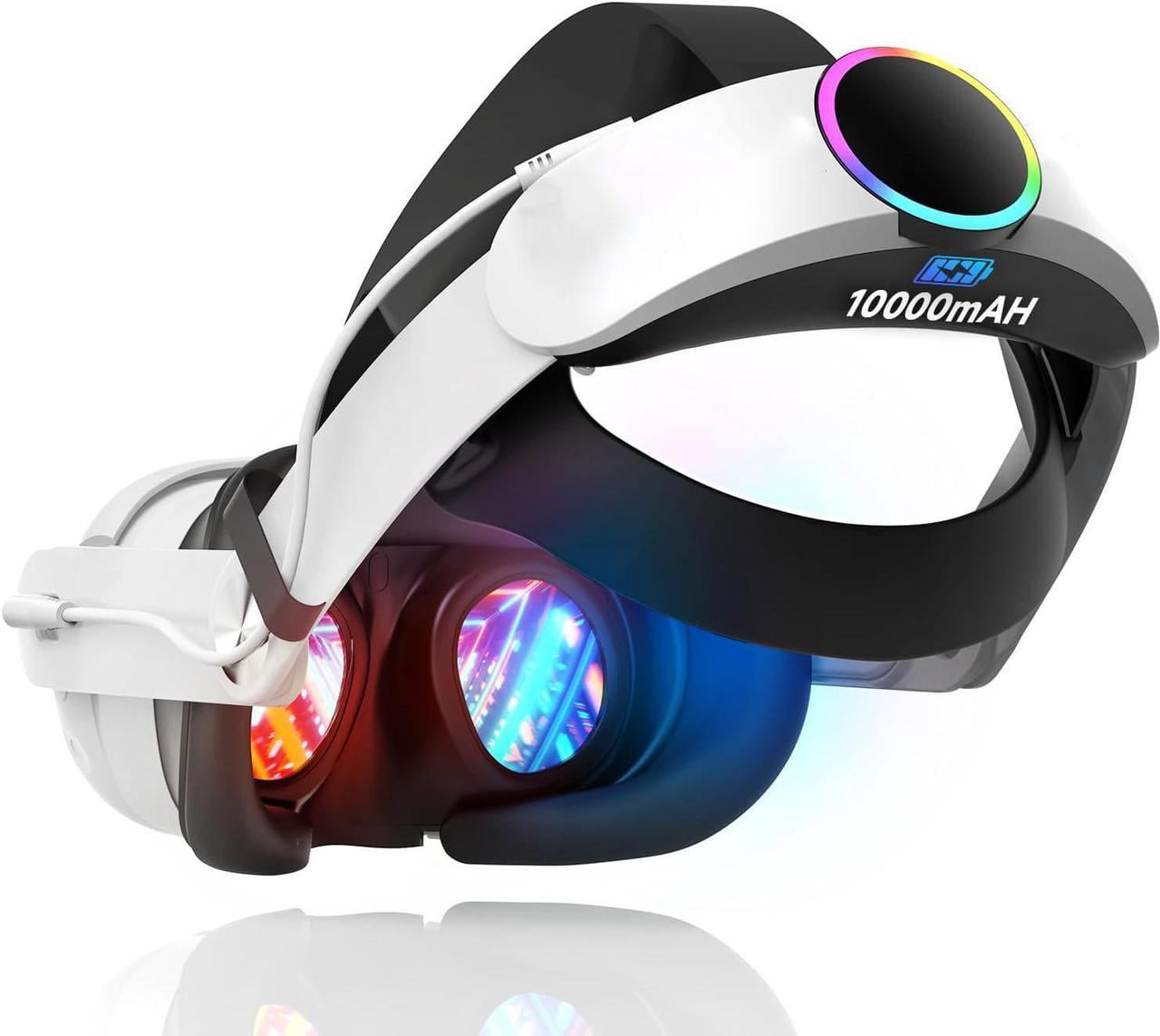 RGB Head Strap with Battery for Meta/Oculus Quest 3/Quest 3S, 10000mAh ...