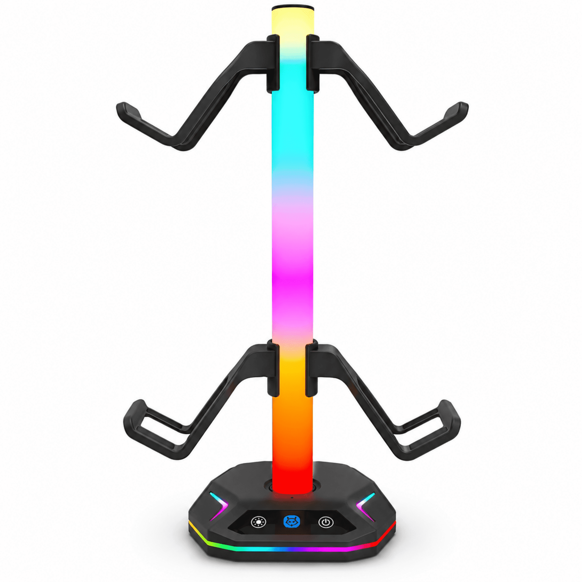 QXWPBV RGB Headset Stand with Controller Holder, 4-in-1 Desk Organizer ...