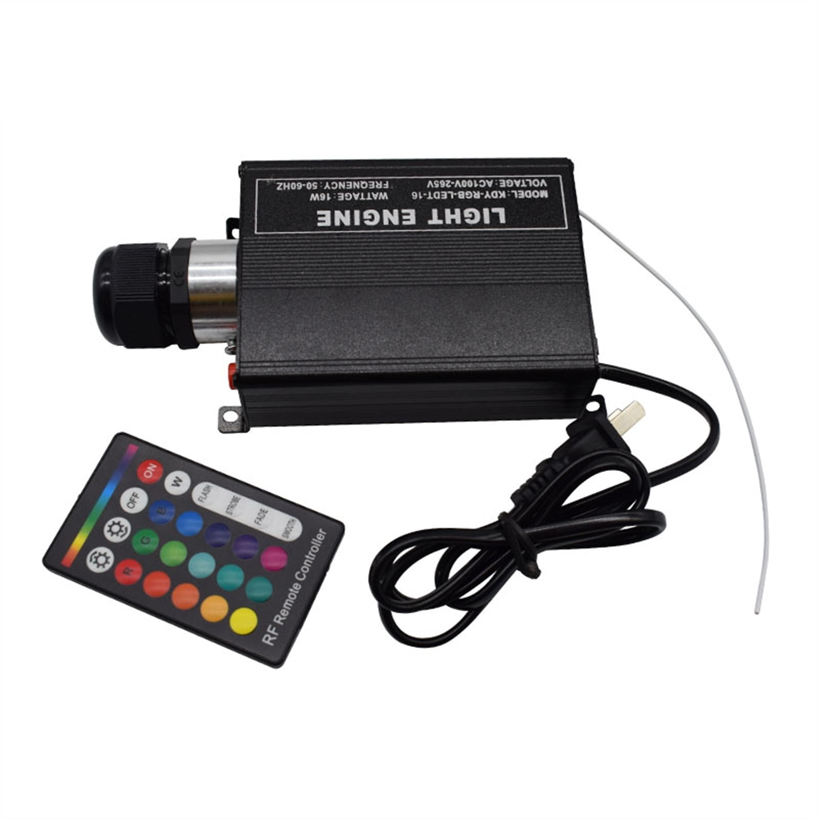 RGB LED 16W fiber optic light engine + 24key IR remote controller ...