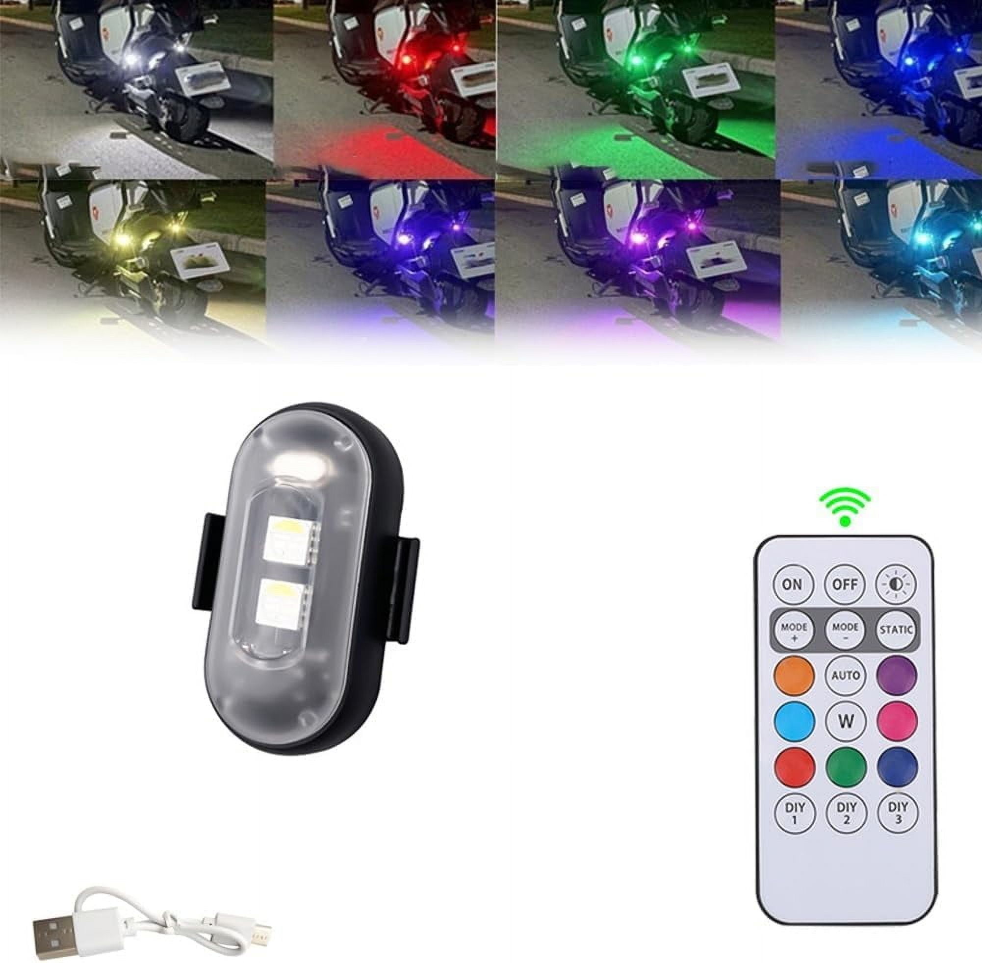 RGB LED Aircraft Strobe Lights, Wireless LED Strobe Lights with Remote ...