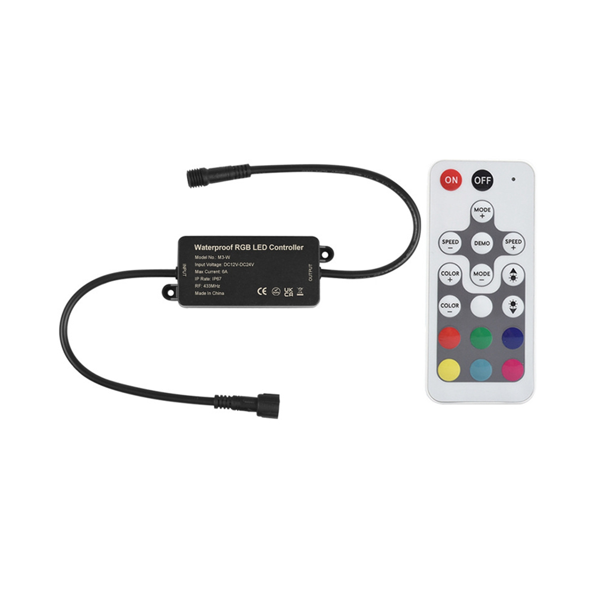 RGB LED Controller Dimmer LED Controller DC12-24V ,RGB Colorful LED ...