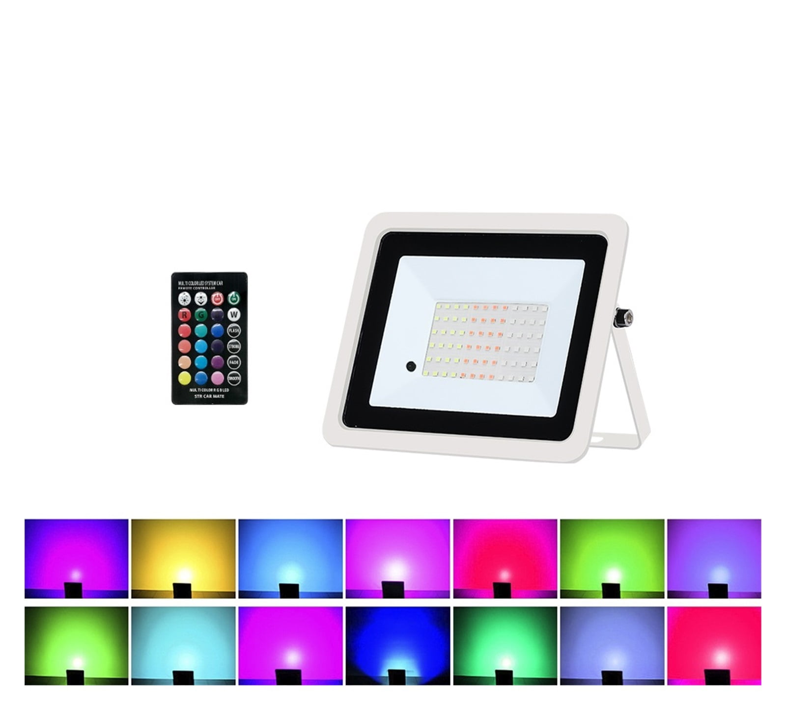 RGB LED Flood Light 20W 30W 50W 100W Outdoor RGB Floodlight Spotlight ...