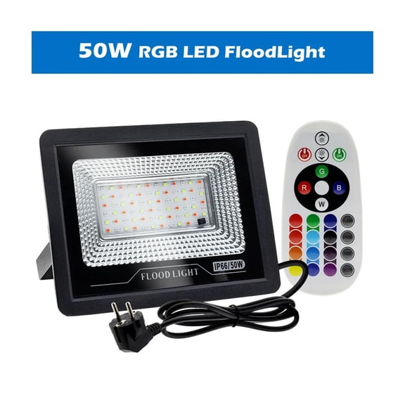 RGB Flood Lights for Outdoor Indoor Use in Various Brightness Levels