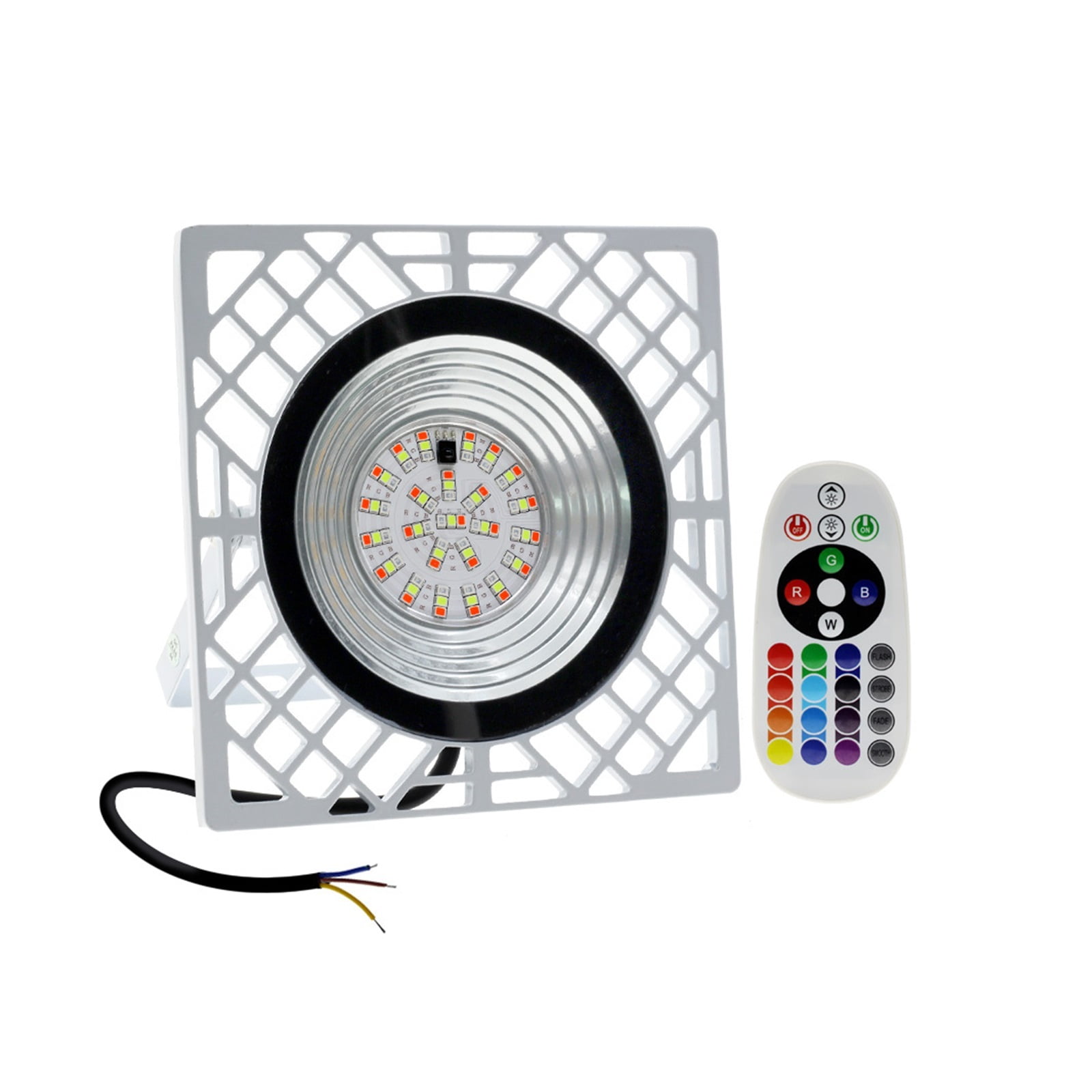 RGB LED Floodlight With Remote Control Outdoor Lighting IP66 Waterproof ...
