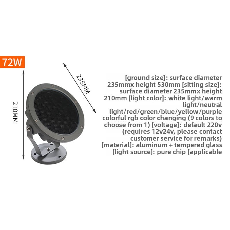 RGB LED Landscape Spotlights - 30W Color Changing Outdoor Lights with ...