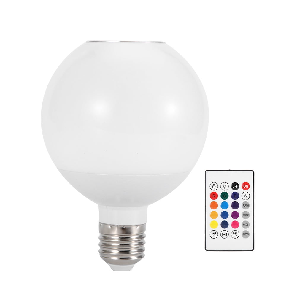 RGB LED Light Bulb Bluetooth Speaker - 100-240V Colorful Music Lamp for ...