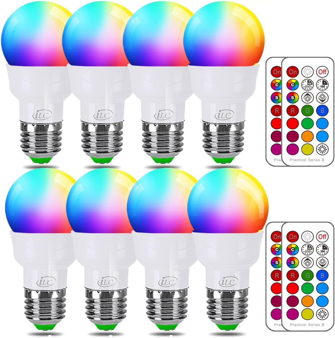 RGB LED Light Bulb, Color Changing Light Bulb, 40W Equivalent, 450LM ...