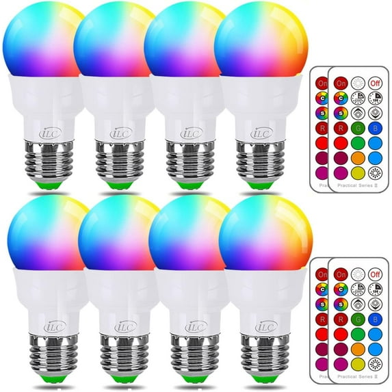 RGB LED Light Bulb, Color Changing Light Bulb, 40W Equivalent, 450LM ...