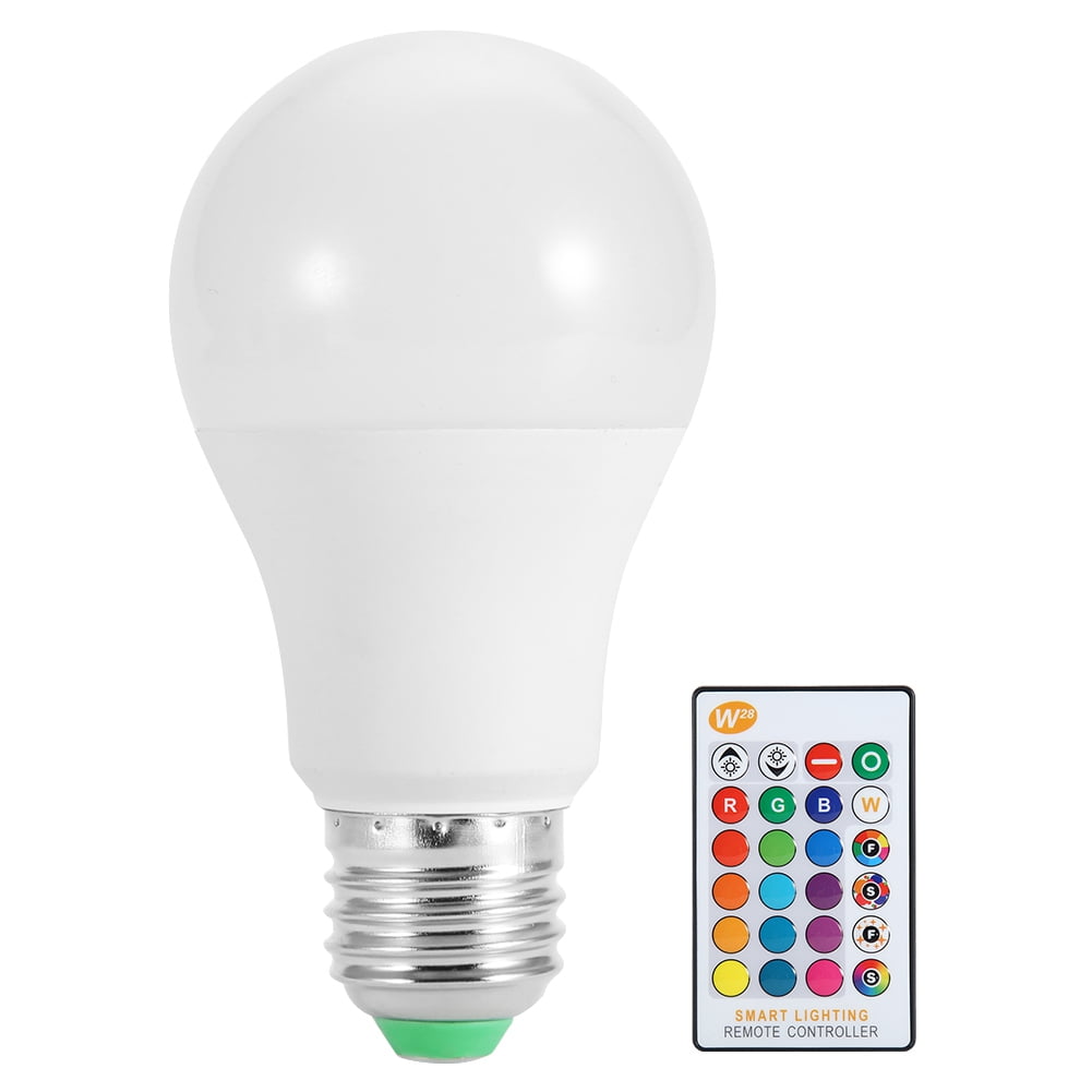 RGB LED Light Bulb, E27 15W AC85-265V, Color-Changing Decor Lamp with ...