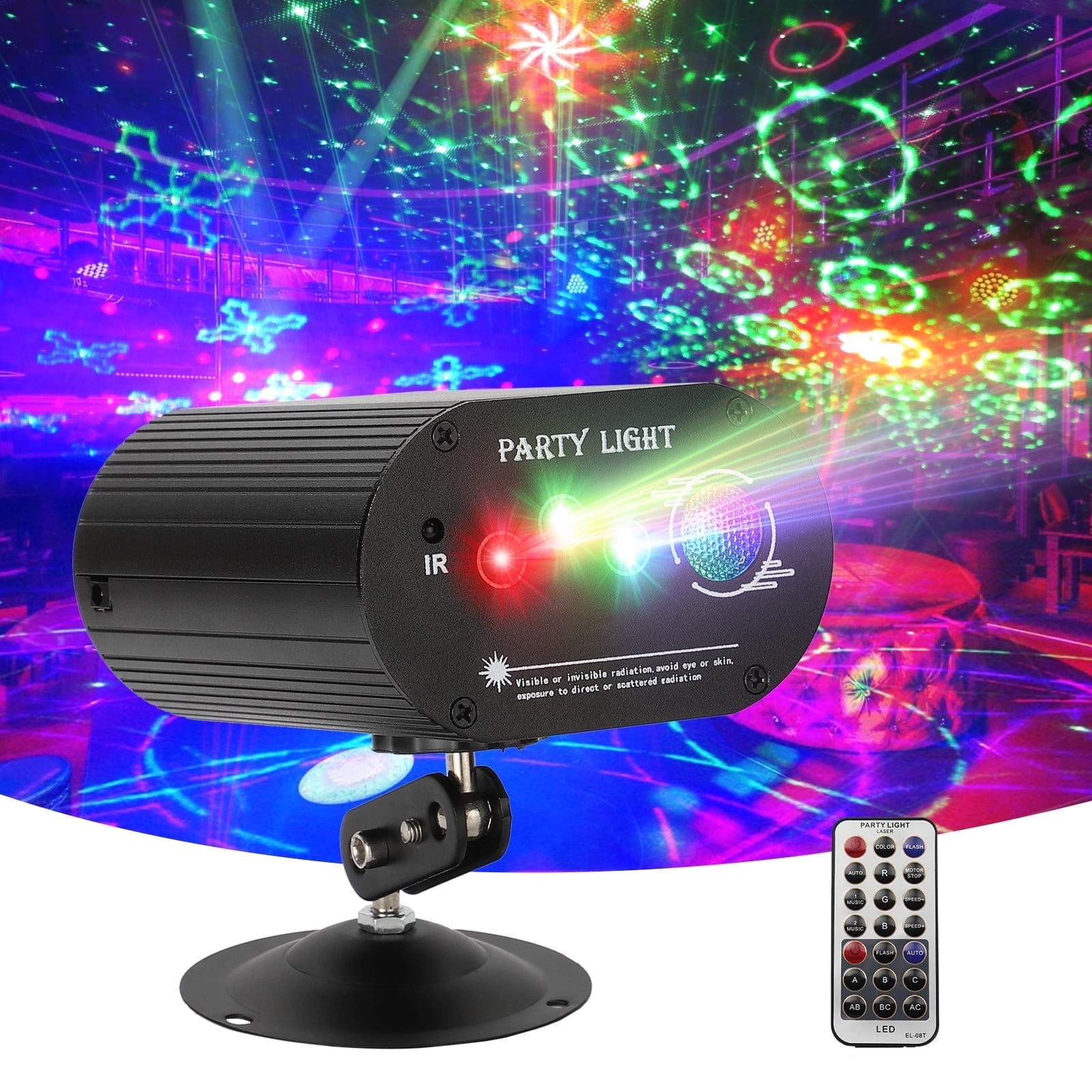 RGB LED Party Light Stage Effect Lighting with Remote Controller Auto ...