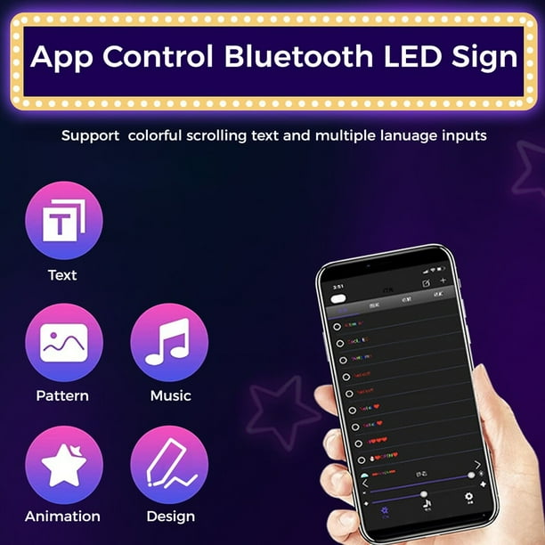 RGB LED Sign for Car, Smart App Control LED Sign, Custom Texts ...