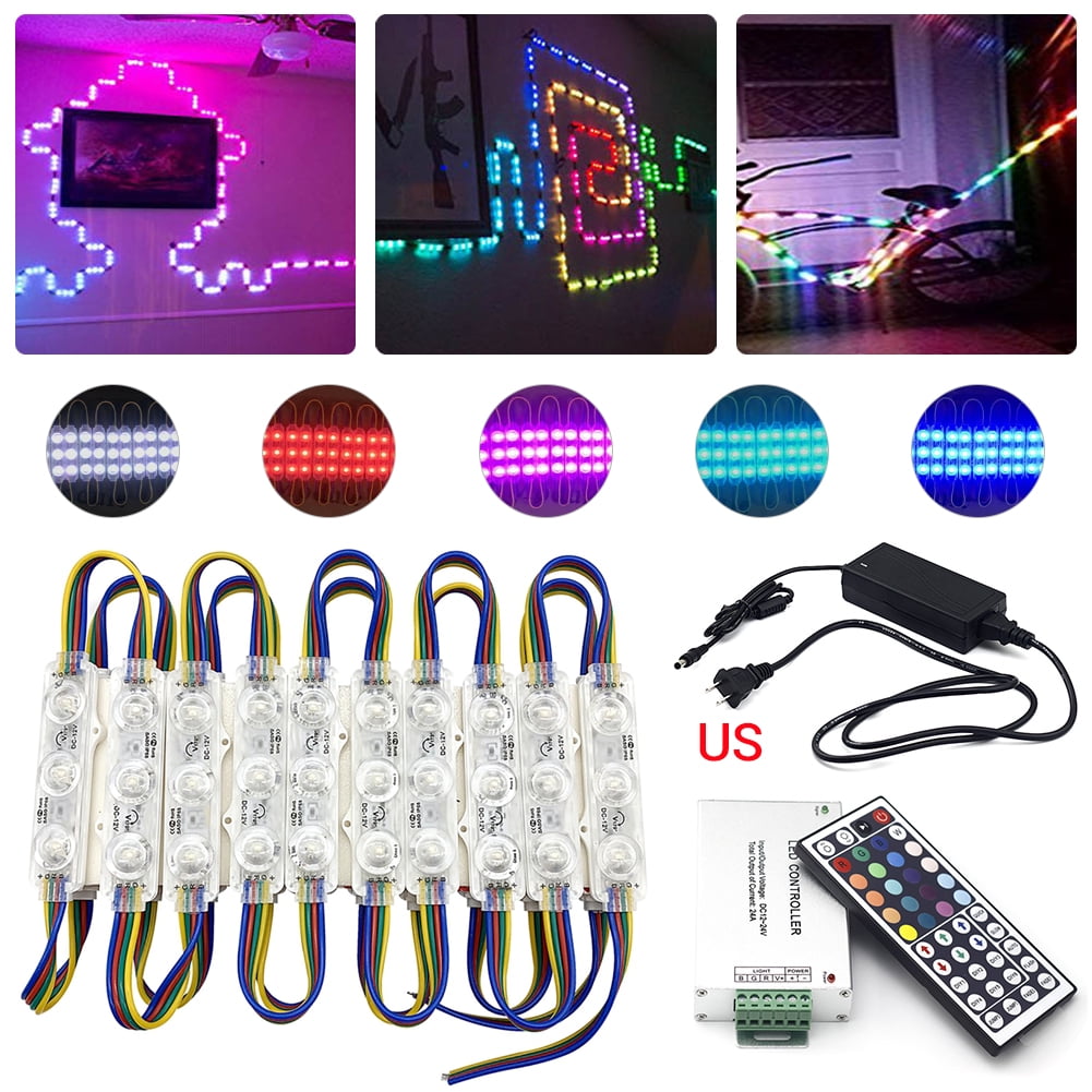 RGB LED Storefront Window Module Lights, LED Sign Letter Lights, 12V DC ...
