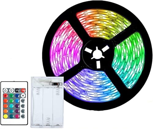 RGB LED Strip Lights Battery Powered Decor Lights with Remote ...