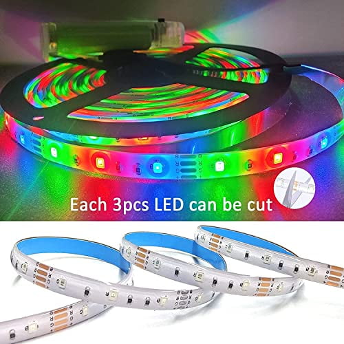 RGB LED Strip Lights Battery Powered Decor Lights with Remote ...