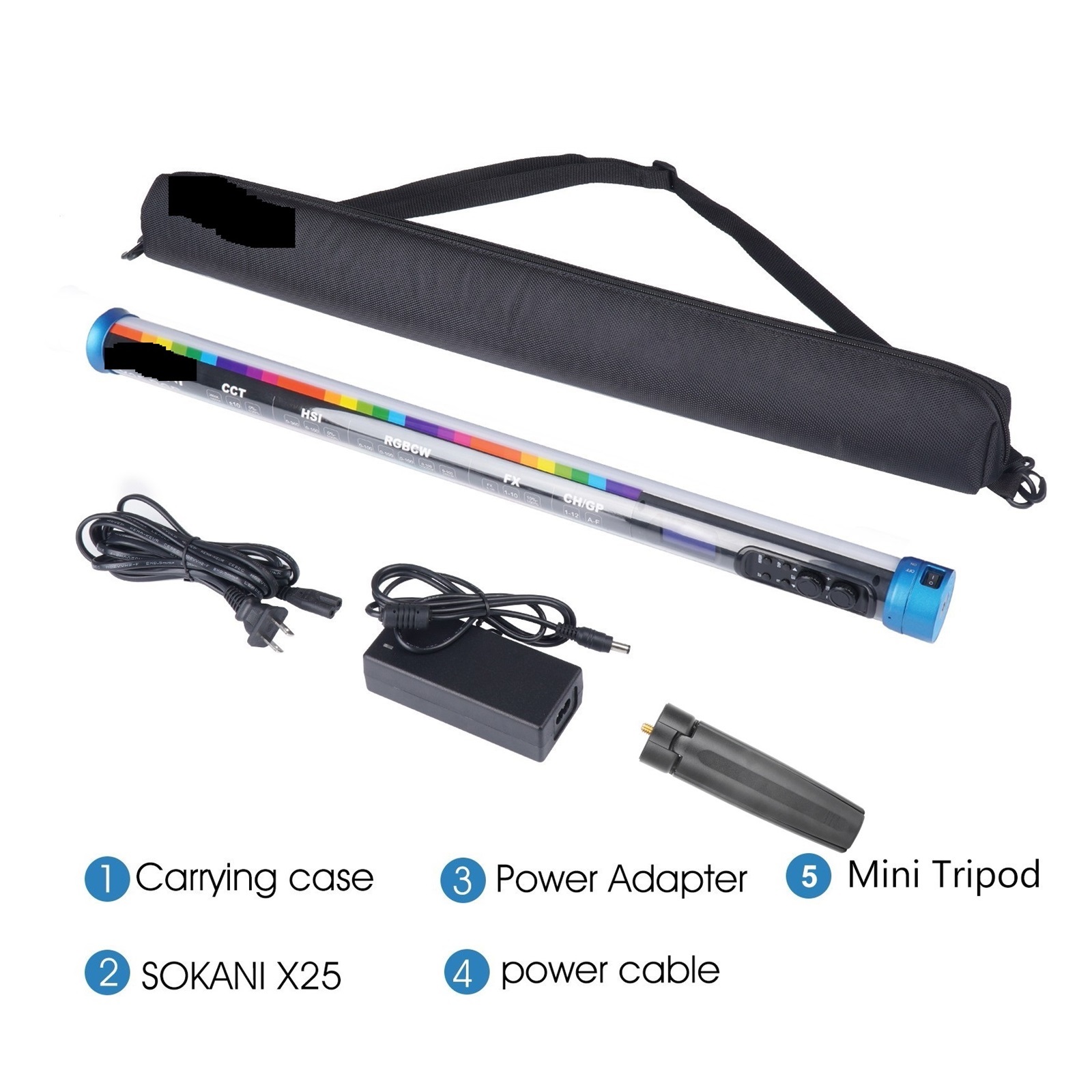 RGB LED Video Light Handheld Tube Wand Stick CTT Photography Lighting ...