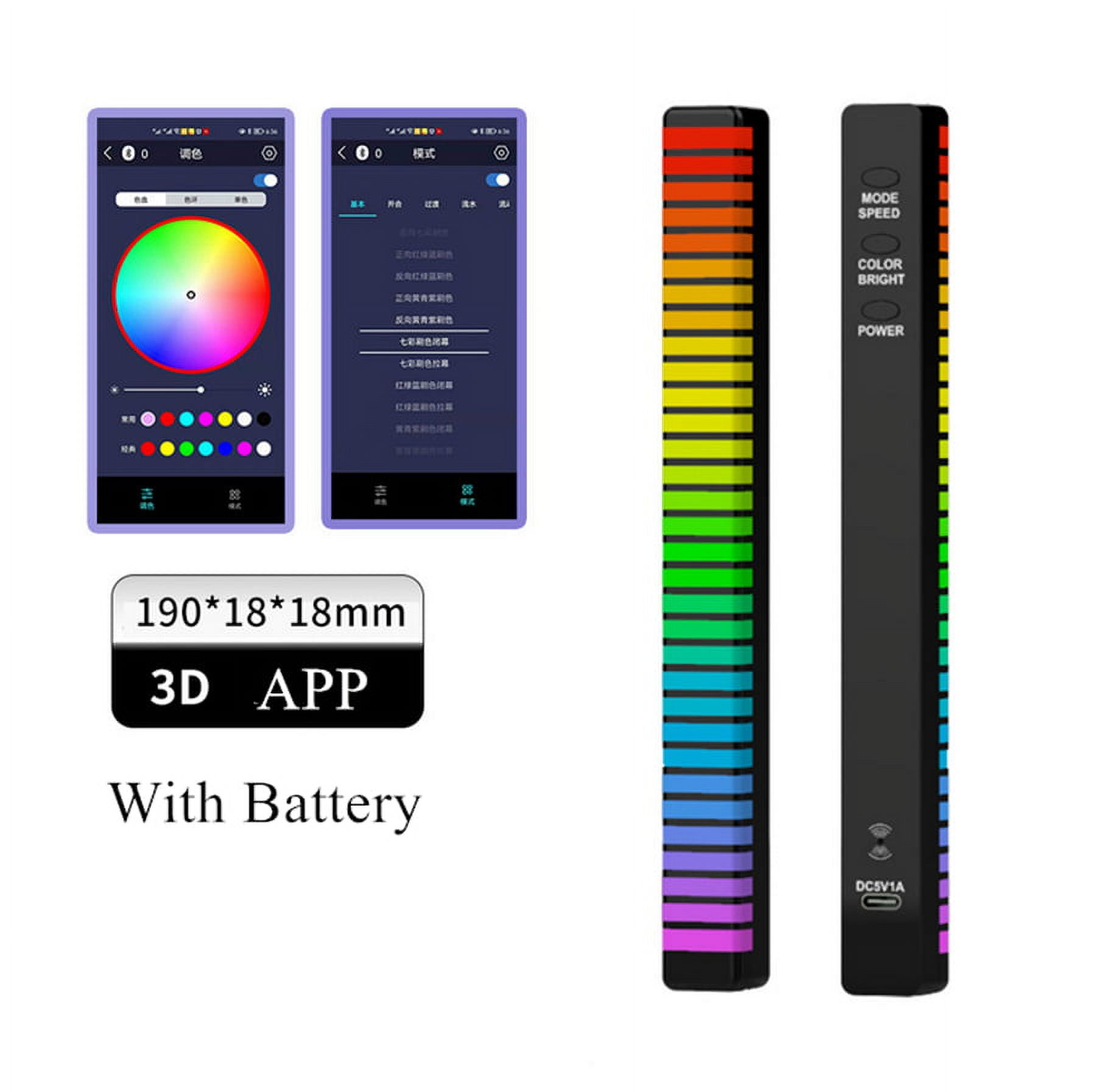 RGB LED Voice Activated Color Changing Dynamic Lamp Music Sync APP ...