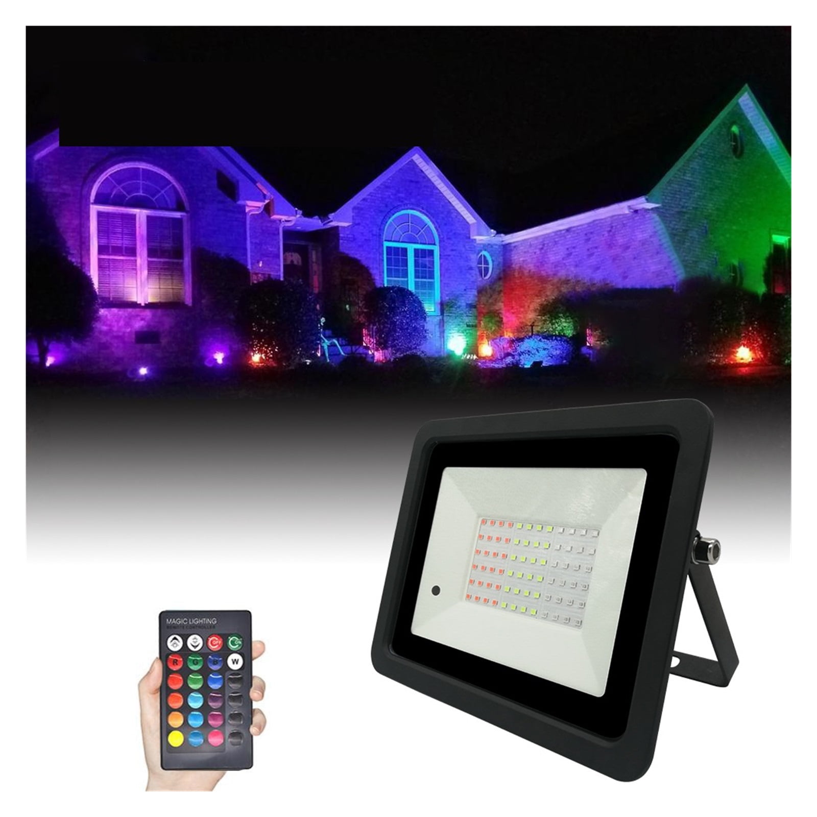 RGB Led Flood Light 30W 50W 100W Outdoor Wall Washer Lamp IP68 ...