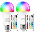 RGB Led Light Bulbs 10W Color Changing Light Bulb with Remote Control ...