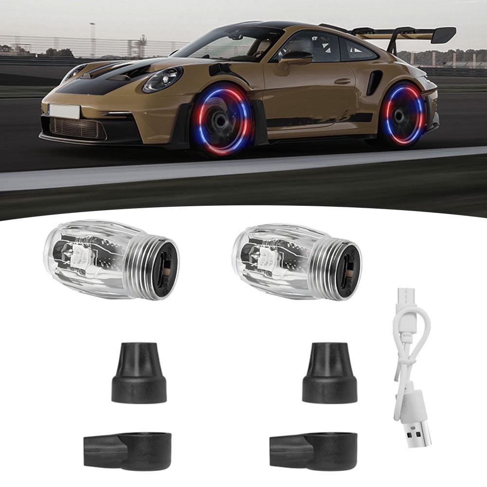 RGB Led Tire Valve Lights For Motorcycle Car Vibration Sensor Air Valve ...