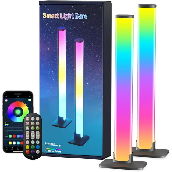 RGB Light Bar,Smart YANTON Light Bar for Room,16 Million Colors,Three ...