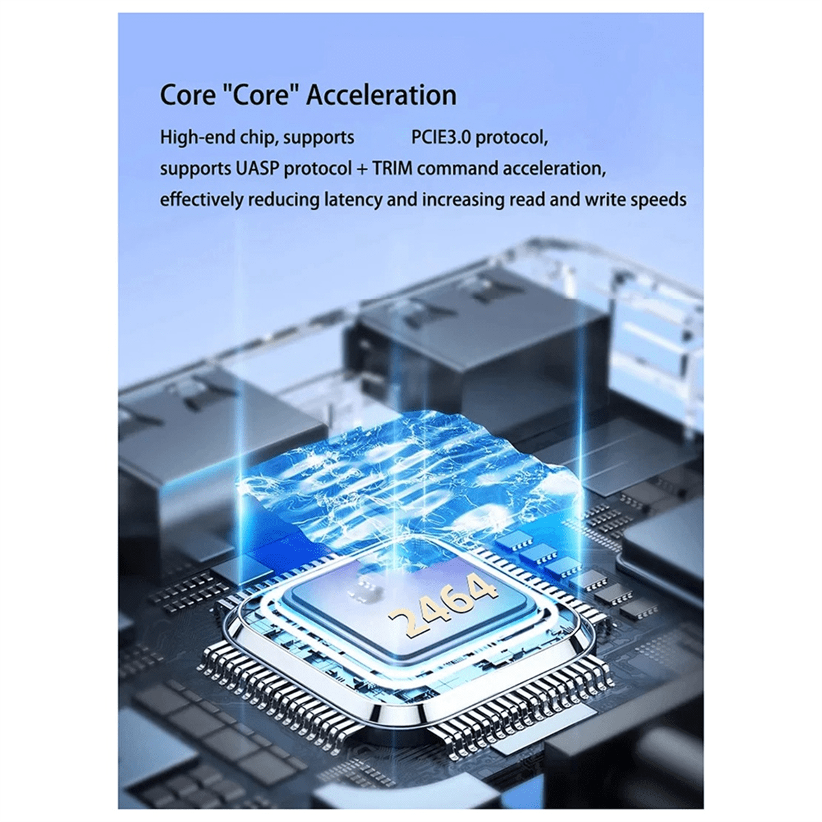 RGB M.2 Mobile Hard Disk Box NVME Protocol SSD External Box 40Gbps ...