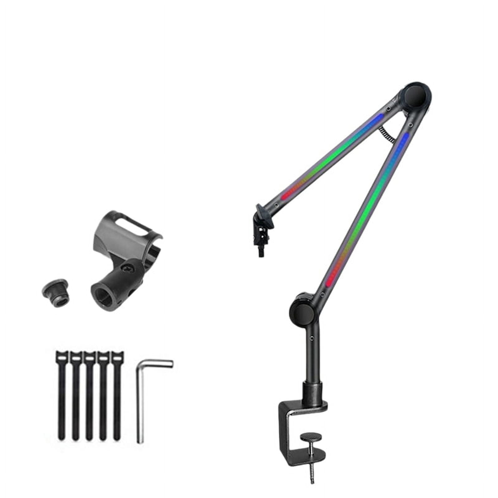 RGB Microphone Arm Stand,Mic Arm with RGB Light,Rotatable Suspension ...