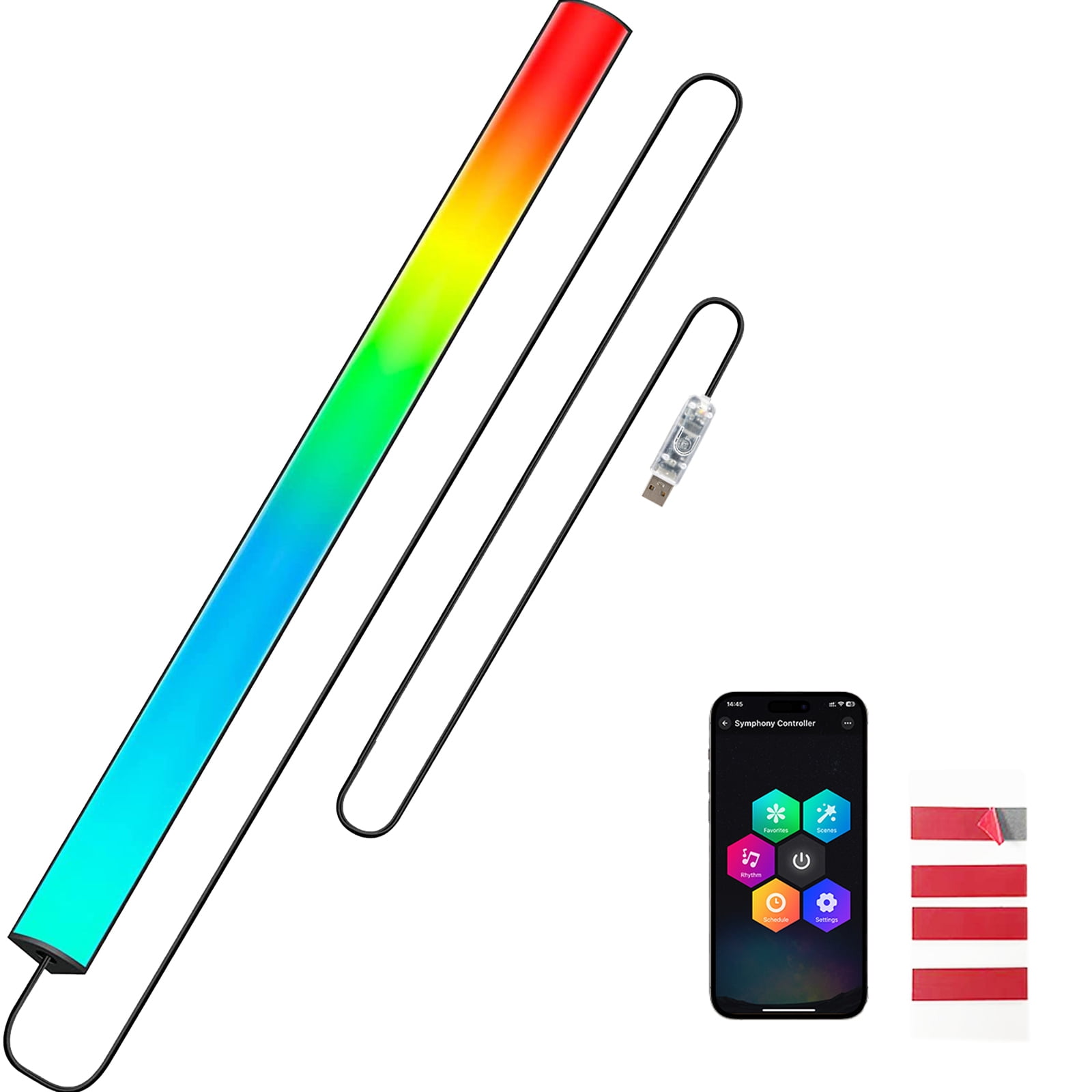 RGB Monitor Light Bar - Multicolor Gaming Lights with App, Remote ...