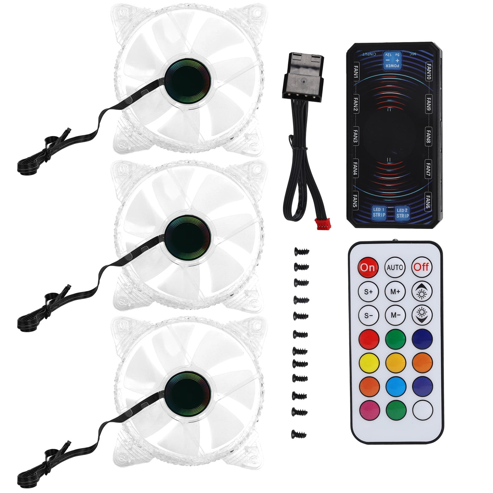 RGB Multi?Color CPU Cooling Fan Computer Case Cooler Fan Ventilator 12V ...