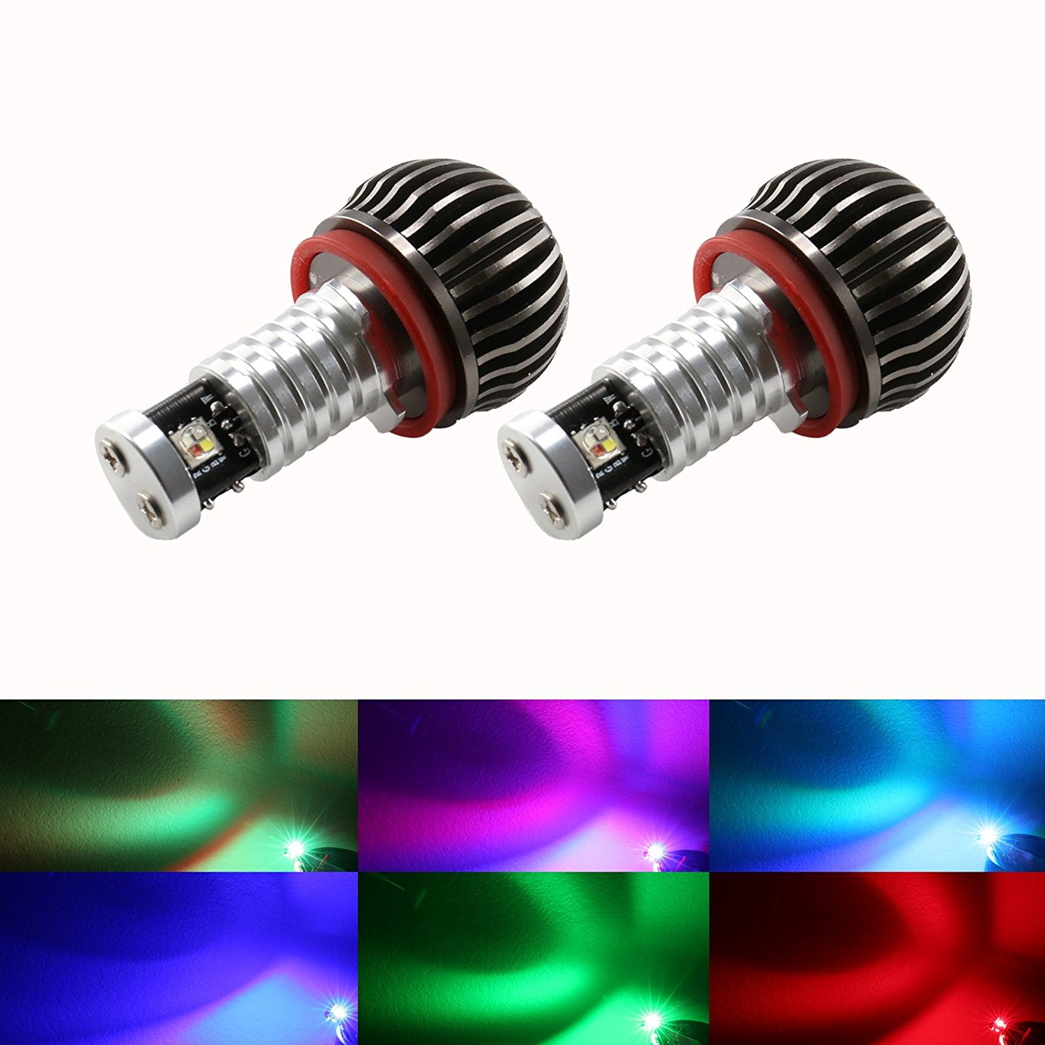 RGB Multi-Color Error Free CREE BMW E92 H8 LED Angel Eyes Halo Ring ...