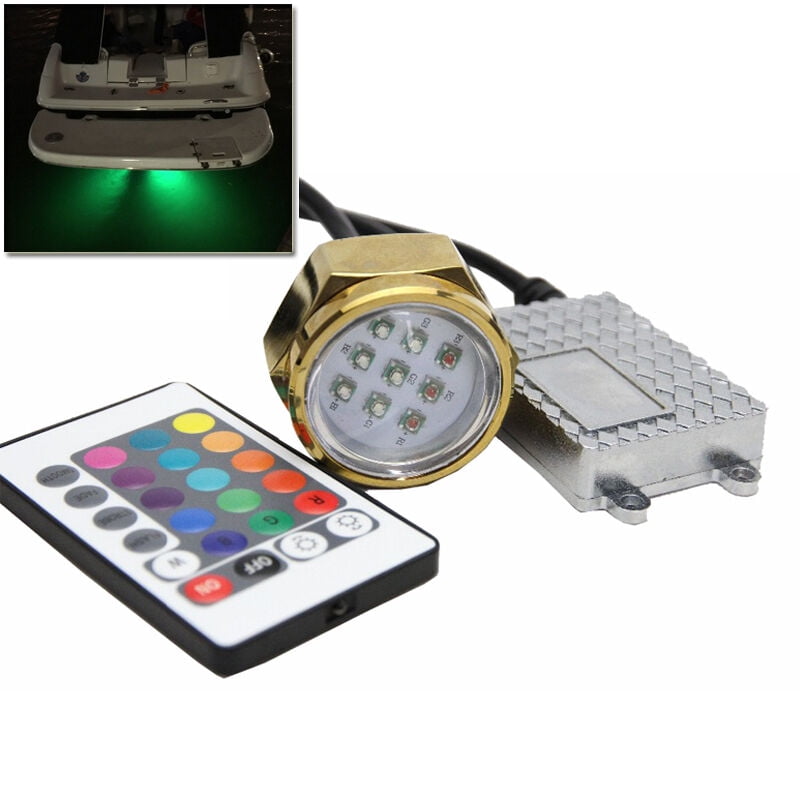 RGB Multicolor 27W Led Drain Plug Lights Marine Boat Underwater LED ...
