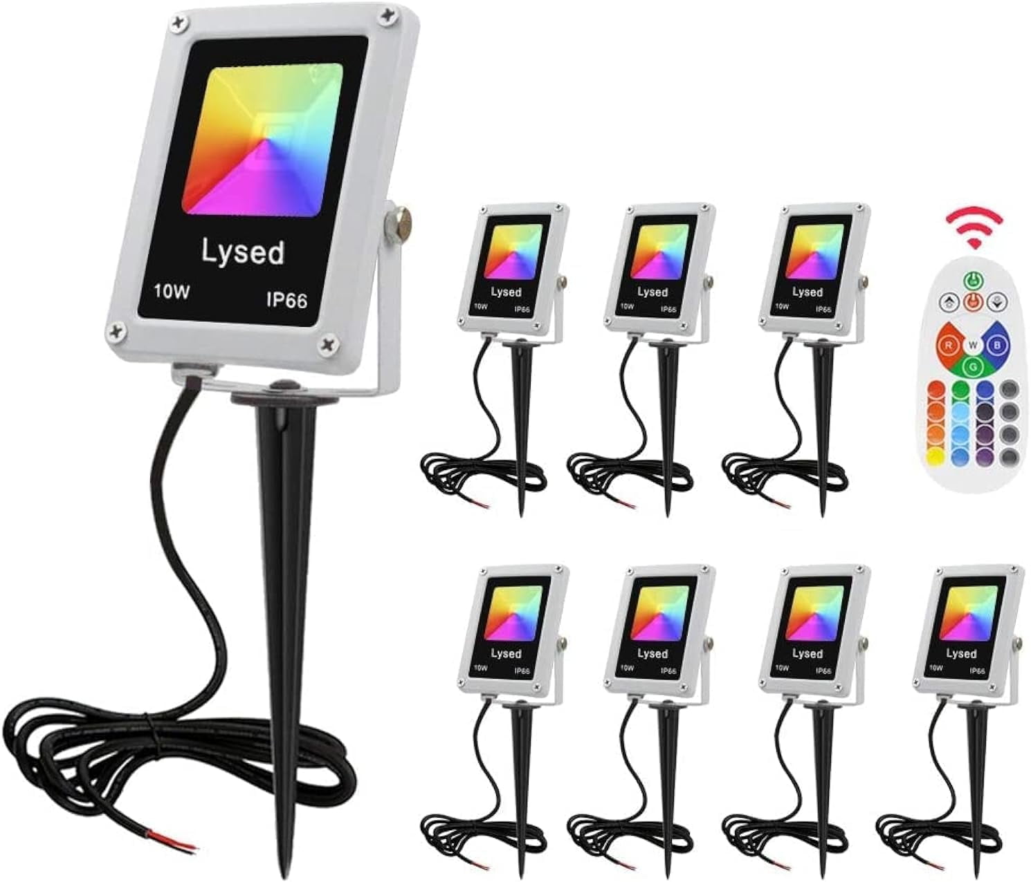 RGB Outdoor Spotlight 10W LED Color Changing Landscape Lights Low ...