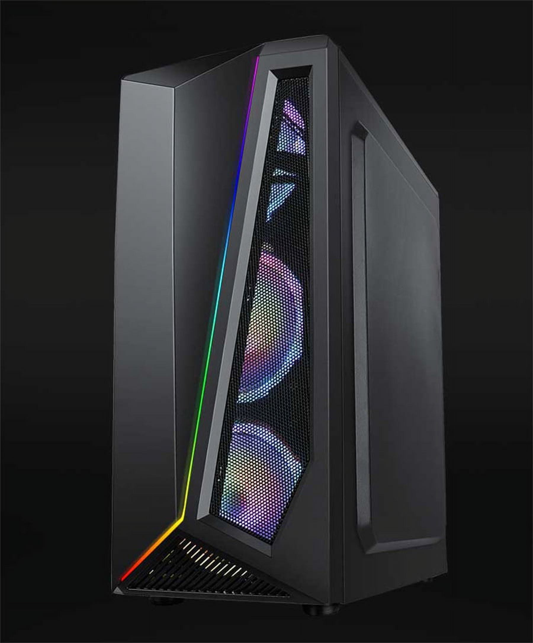 RGB PC Case Gaming Computer Case ATX/ITX Mid Tower Case Side ...