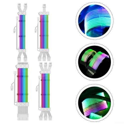 RGB PSU Cables, Light Up LED Strip Set for GPU and Motherboard PC ...