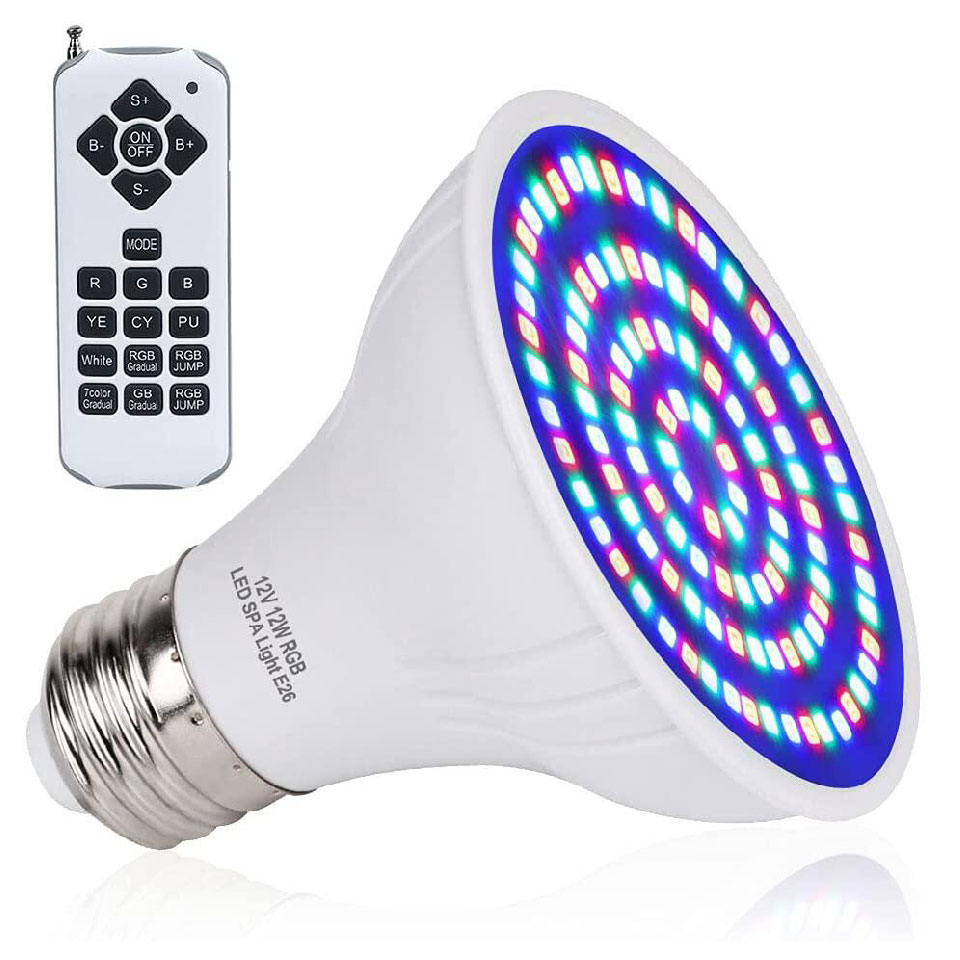 RGB Pool Light 12V Spa Light with Remote Control E26LED Swimming Pool ...