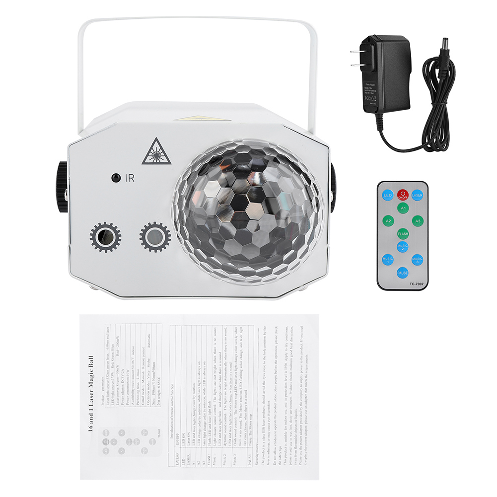 Rotating RGB Stage LED Light with Remote Control - Colorful Party Lamp ...