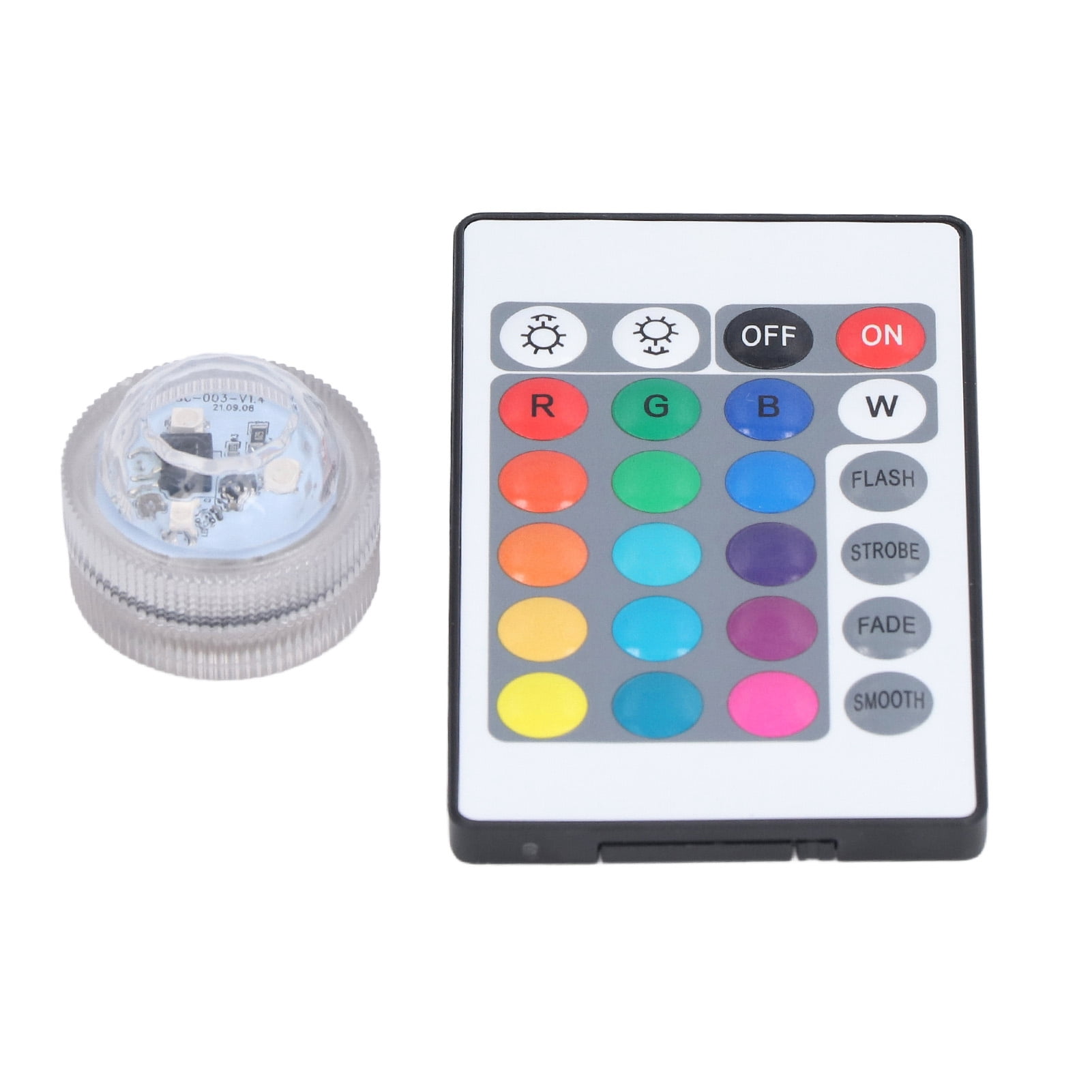 RGB Submersible LED Lights with Remote Control 16 Multi Colors ...
