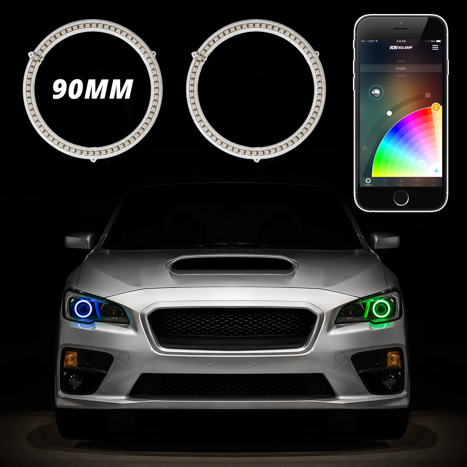 RGB Switchback Halo Kit XKchrome App Controlled Bluetooth Multi-Color ...