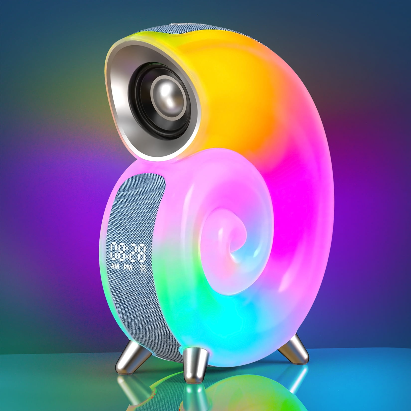 RGB Table Lamp with Bluetooth Speaker App Control - Music Light Wake-Up ...