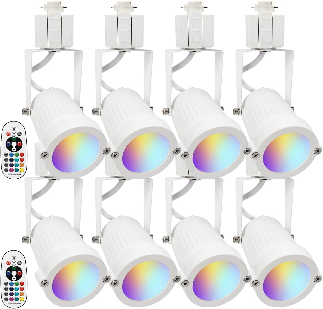 RGB Track Light Heads Halo Type,RGBW Track Lighting Head for Accent ...