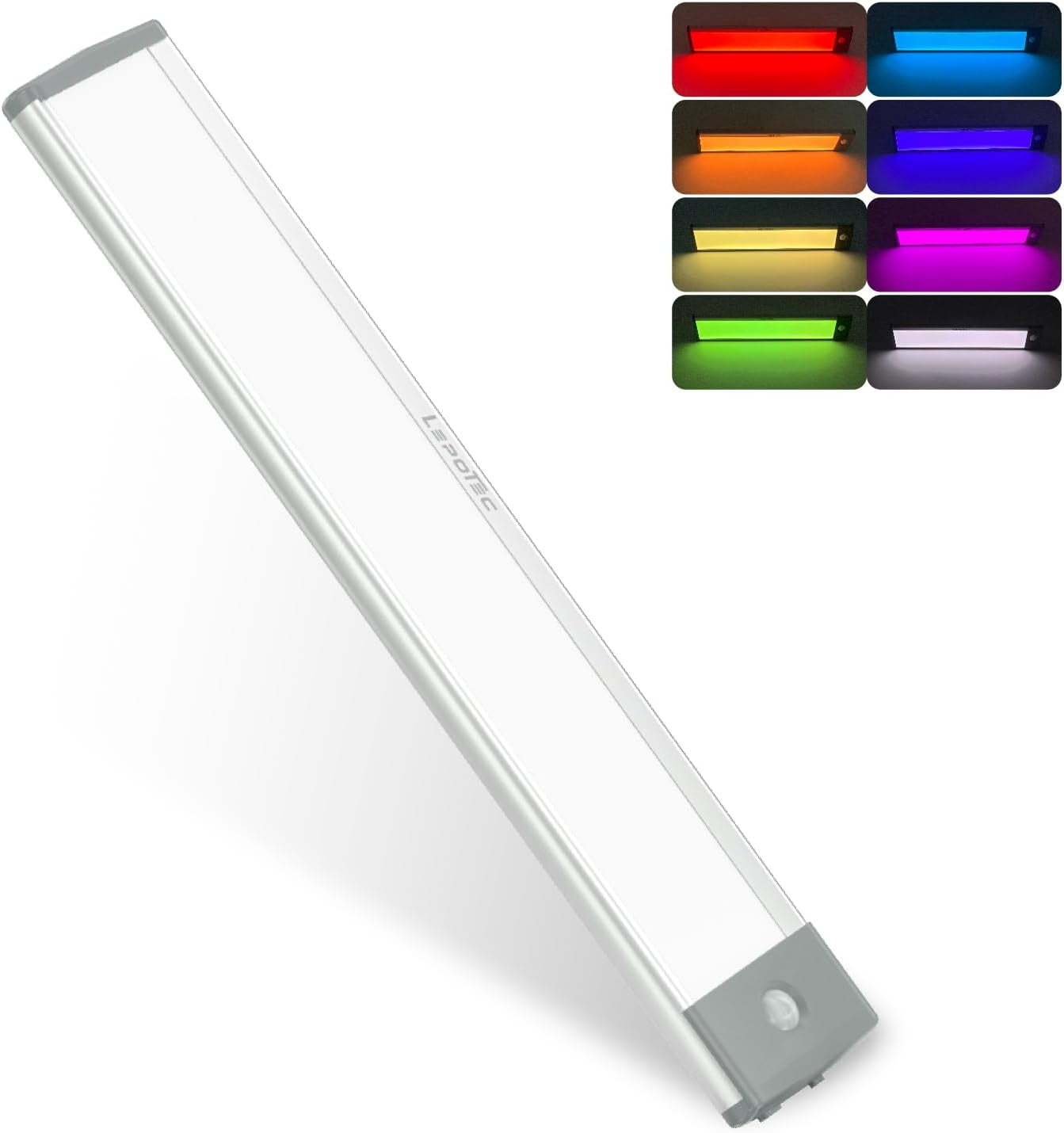 RGB Under Cabinet Lighting,Motion Sensor Light Indoor with Adjustable 8 ...