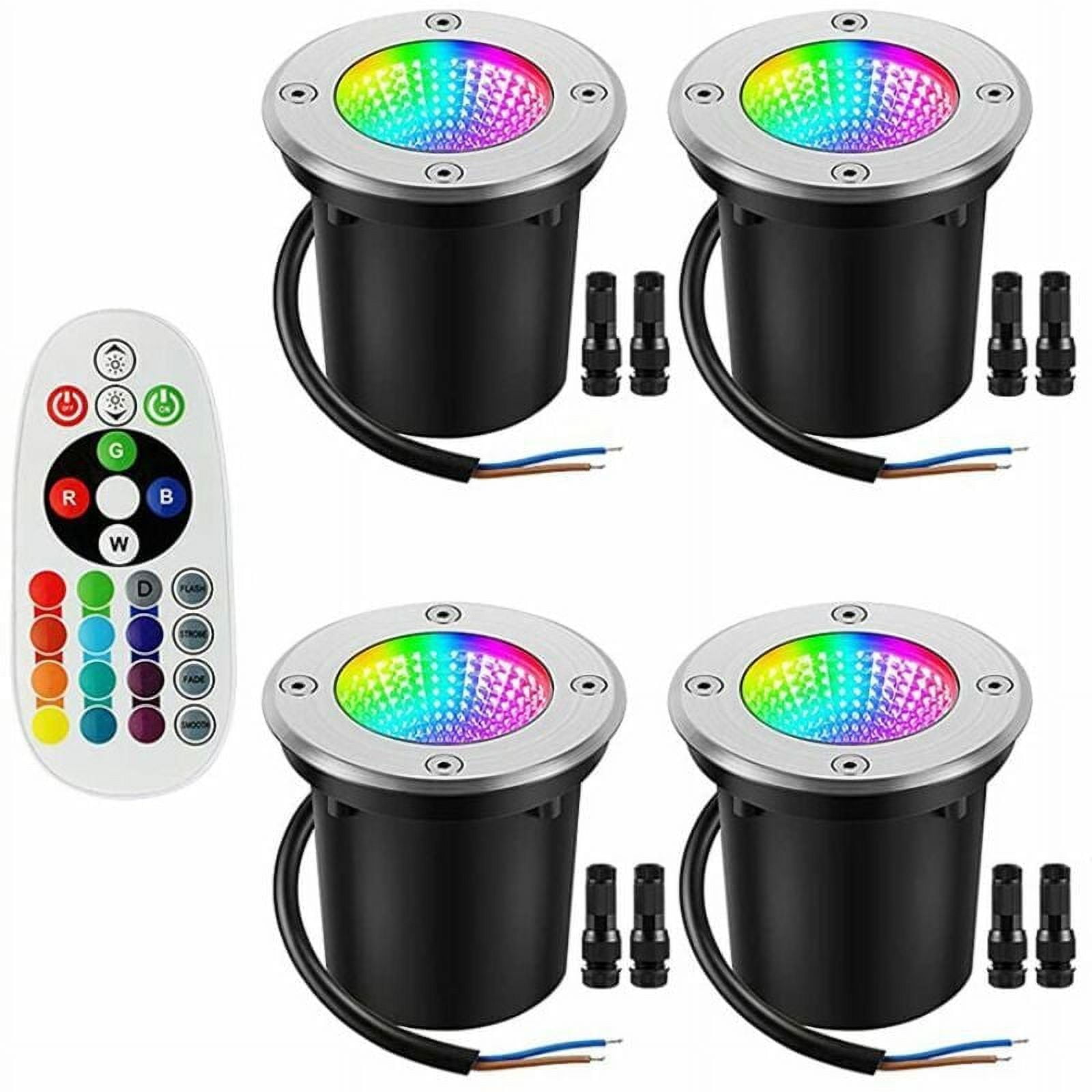 RGB Underground Light, 12-24V Outdoor Underground Light with 6W Wire ...