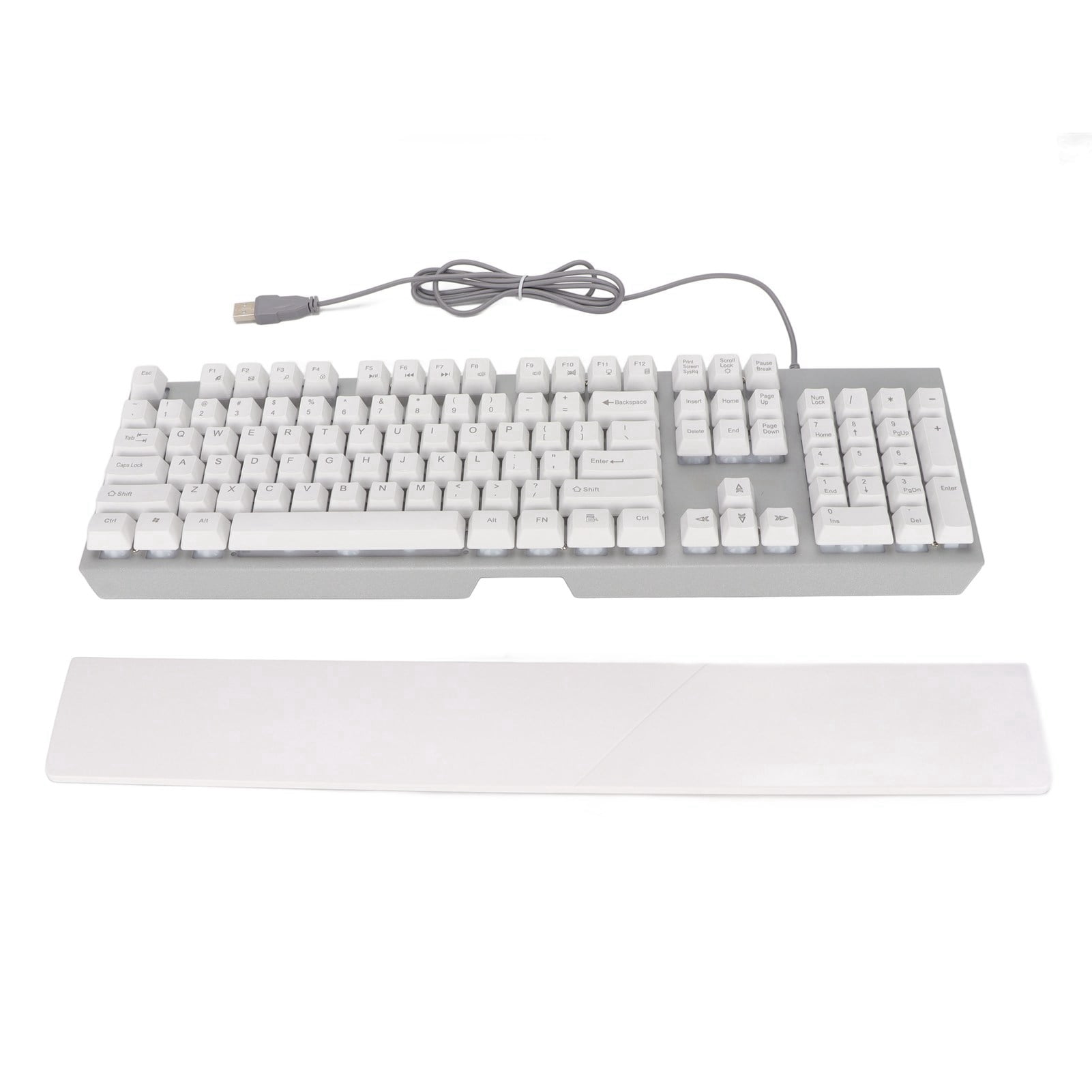 RGB Wired Keyboard with Wrist Rest 104 Keys Clear Characters Good ...