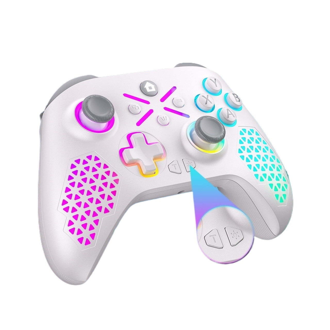 RGB Wireless Xbox Controller with Programming/Vibration/3.5mm Audio ...